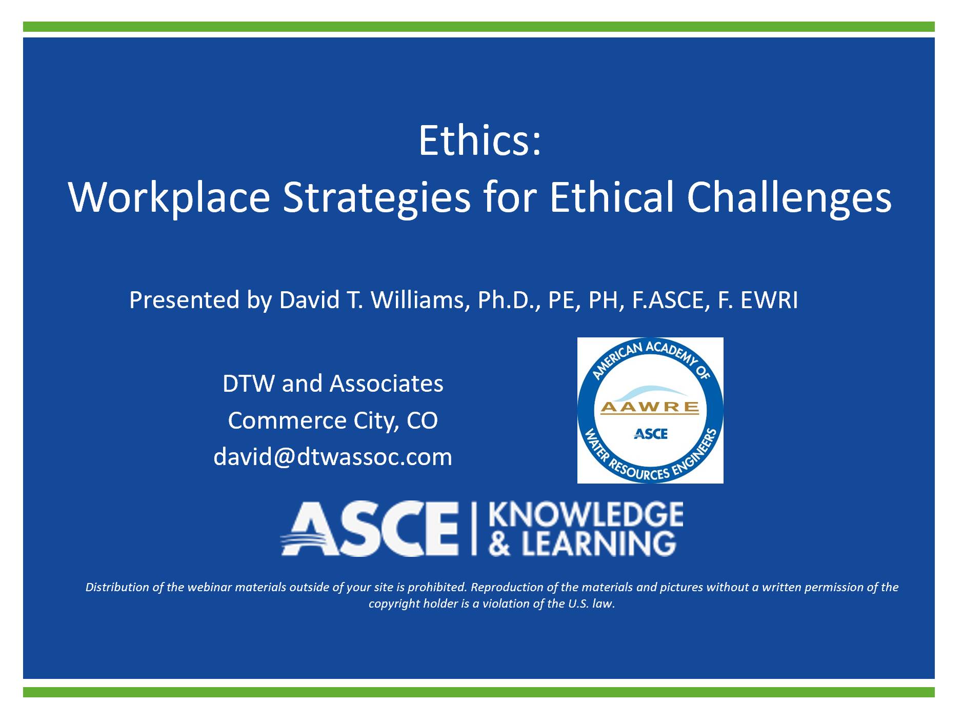 082825 Webinar on Ethics: Workplace Strategies for Ethical Challenges | Connecticut Society of ...